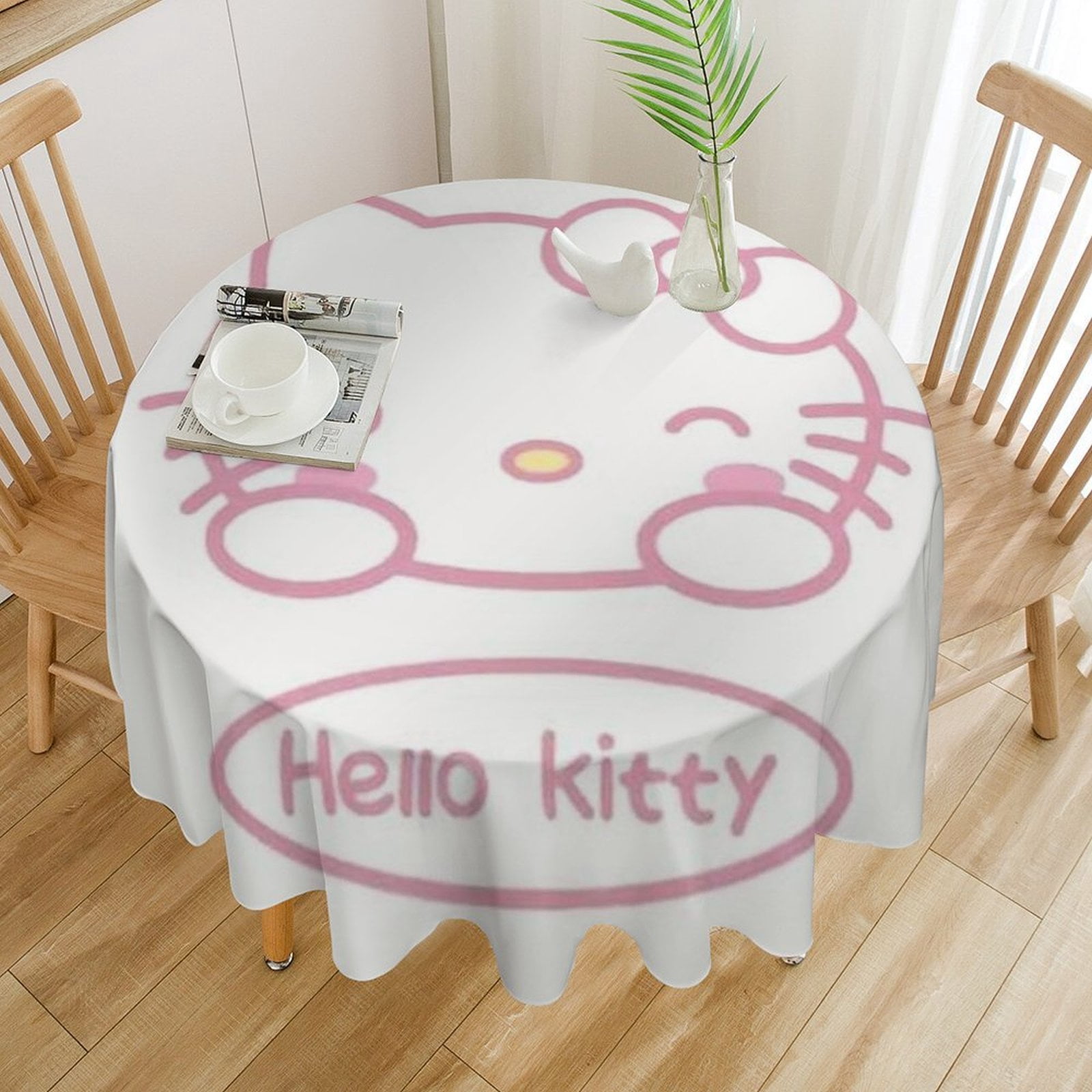 HELLO KITTY Tablecloth Anime for Dining Table Picnic Gift 70x70in HELLO ...