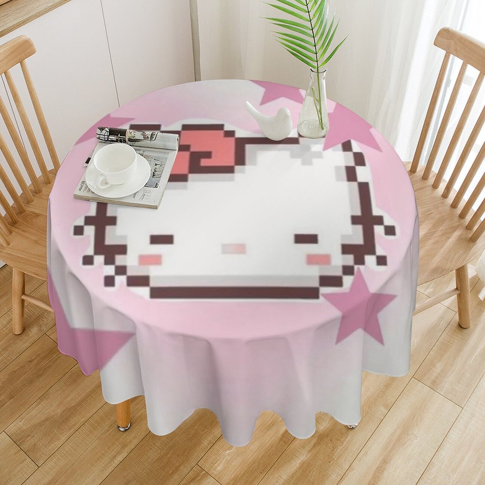 HELLO KITTY Tablecloth Anime for Dining Table Picnic Gift 70x70in HELLO ...