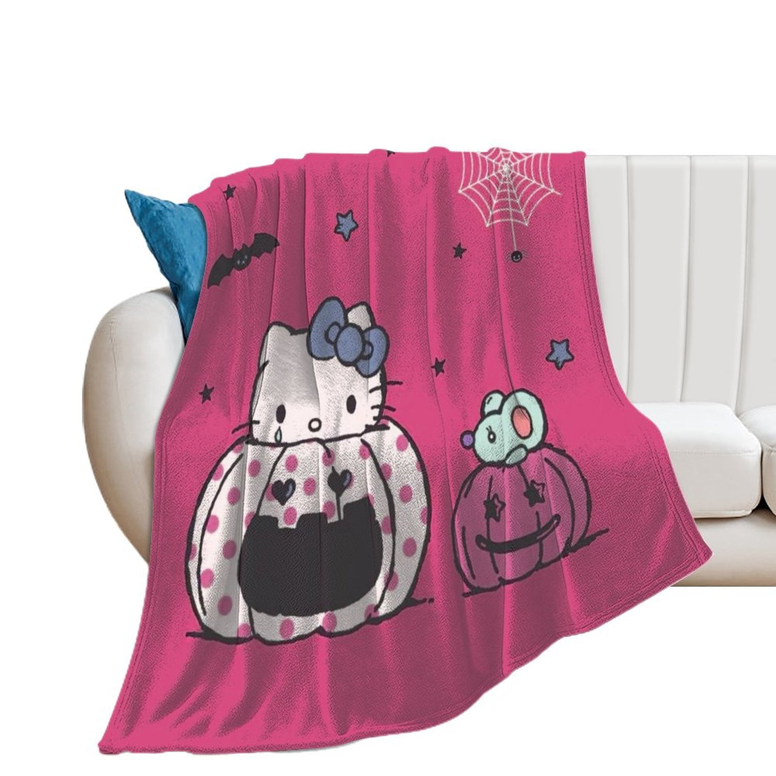 HELLO KITTY Throw Blanket Cute Flannel Anime for Girls Boys Men Women ...