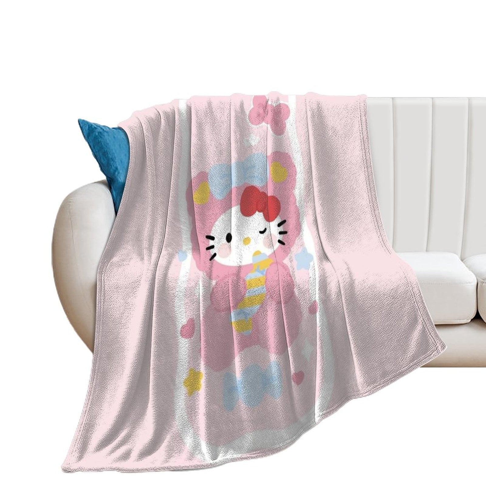 HELLO KITTY Throw Blanket Cute Flannel Anime for Girls Boys Men Women ...