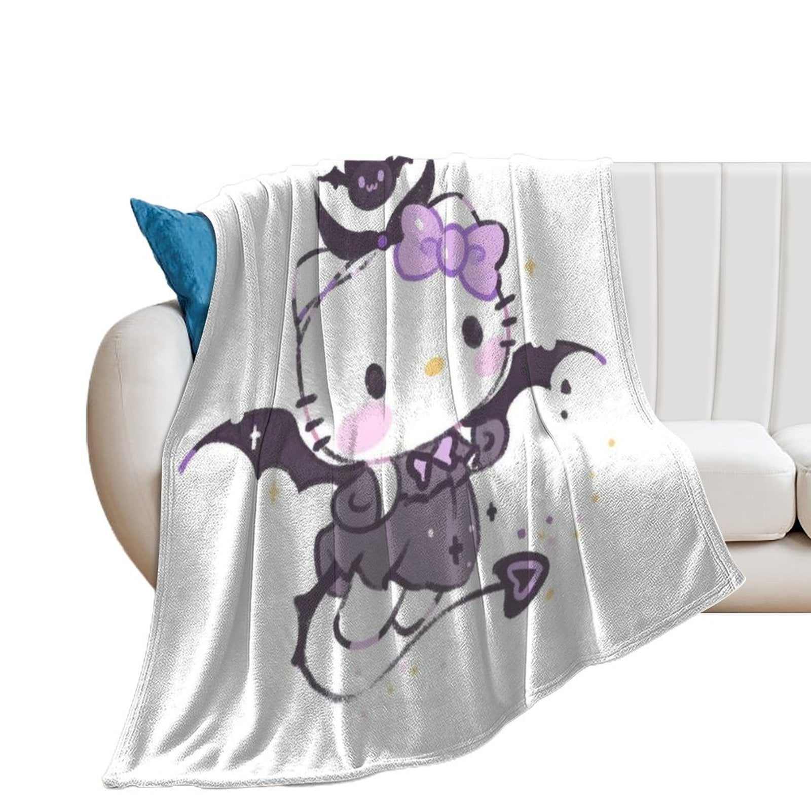 HELLO KITTY Throw Blanket Cute Flannel Anime for Girls Boys Men Women ...