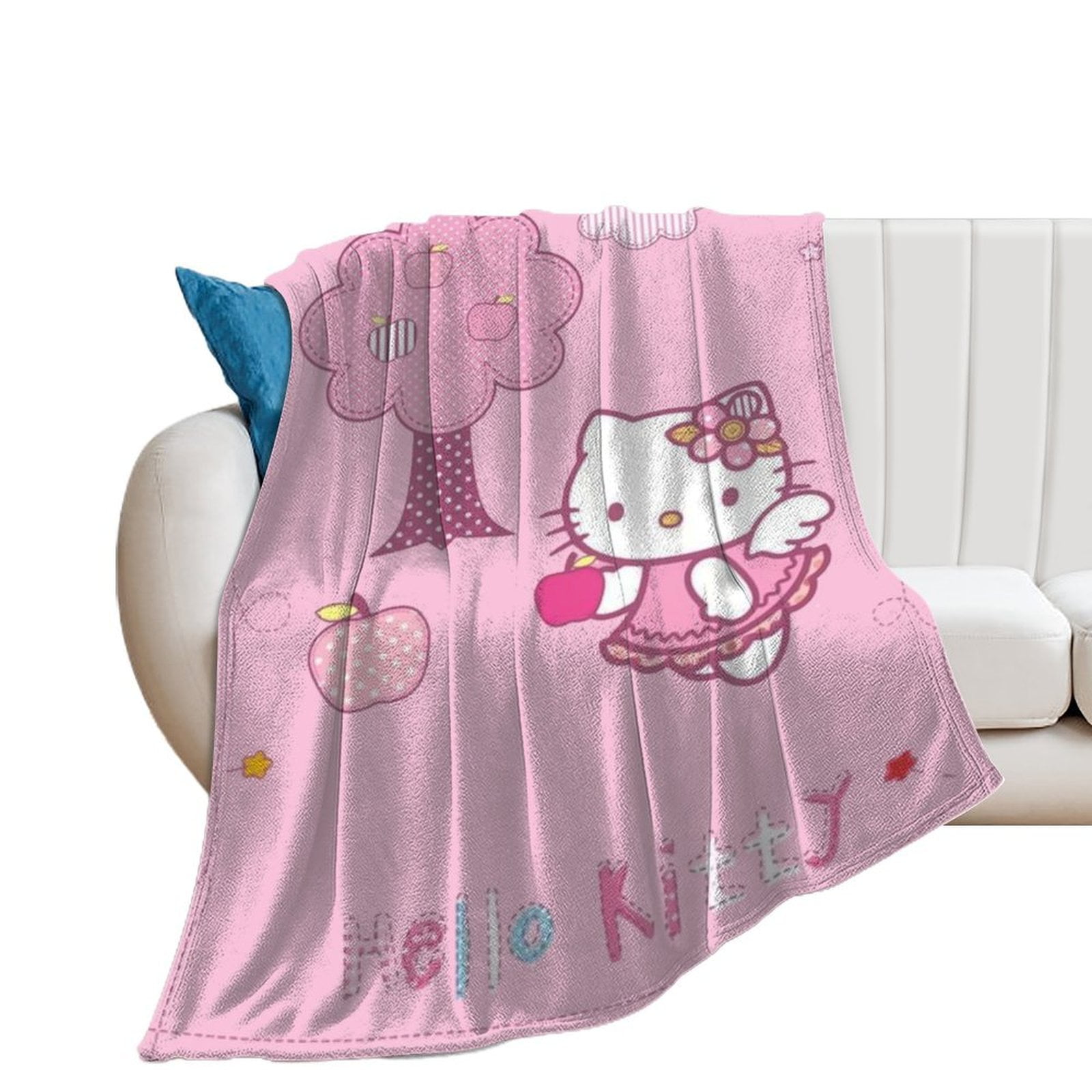 HELLO KITTY Throw Blanket Cute Flannel Anime for Girls Boys Men Women ...
