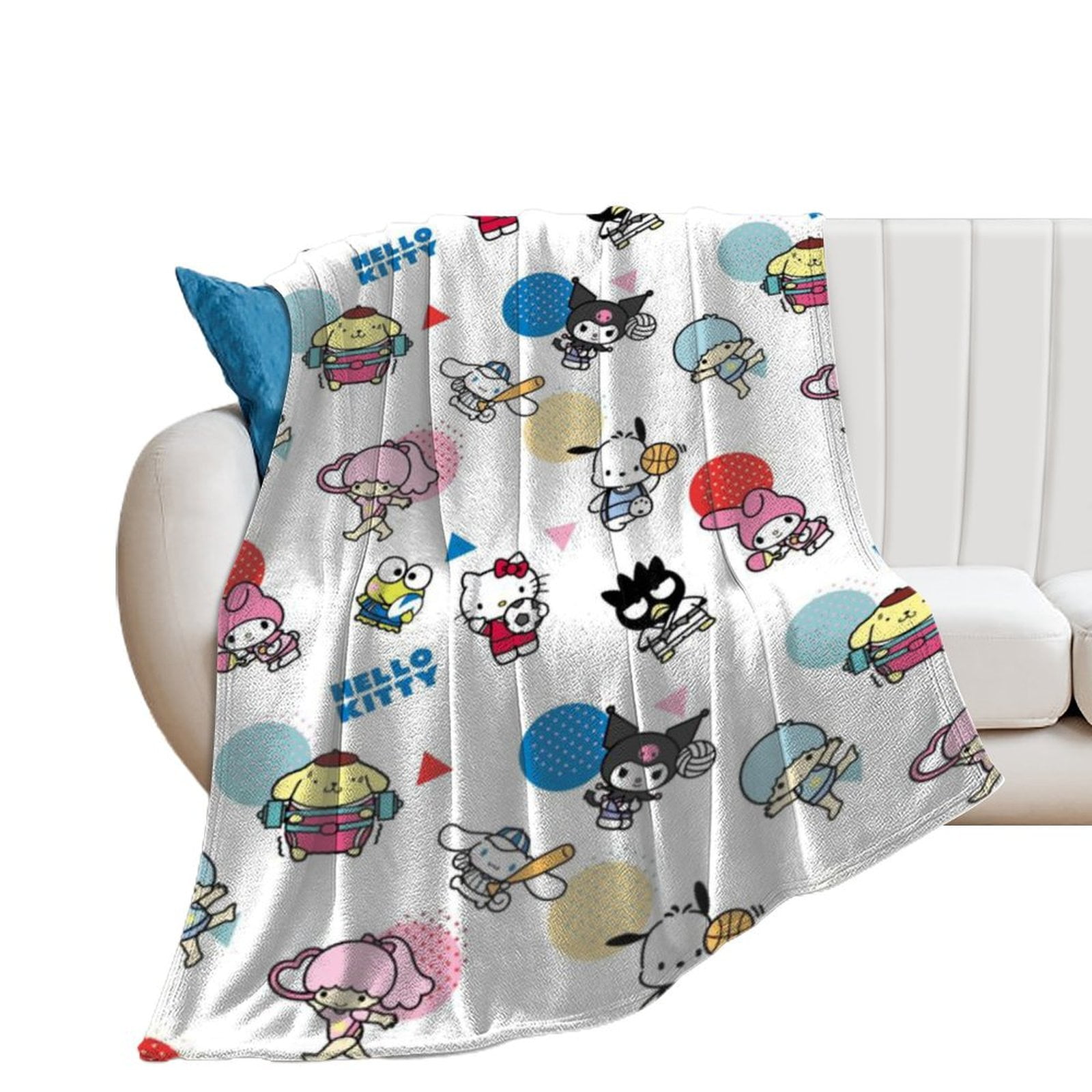 HELLO KITTY Throw Blanket Cute Flannel Anime for Girls Boys Men Women ...
