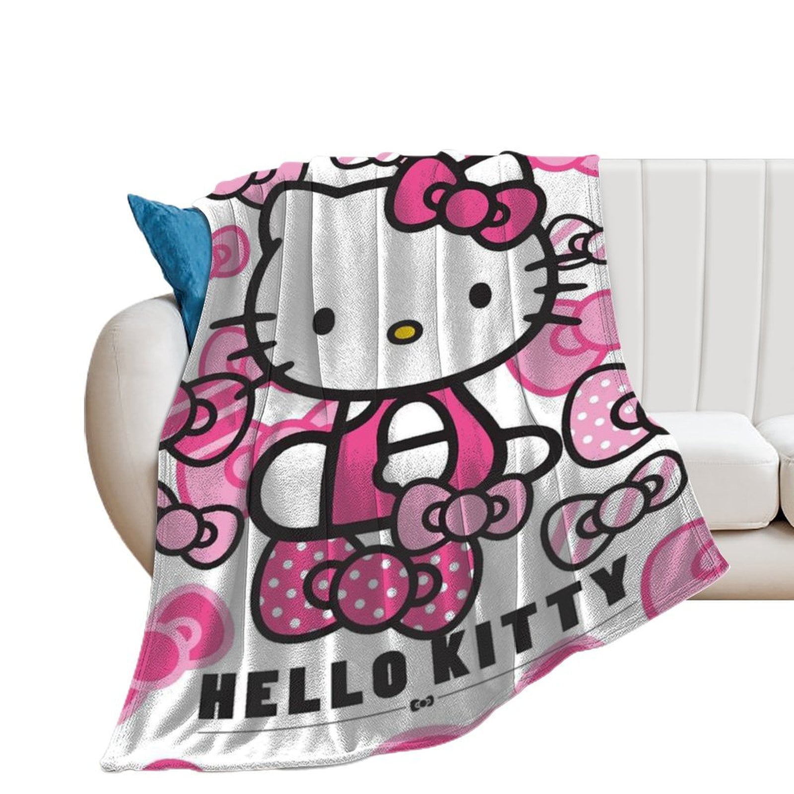 HELLO KITTY Throw Blanket Cute Flannel Anime for Girls Boys Men Women ...