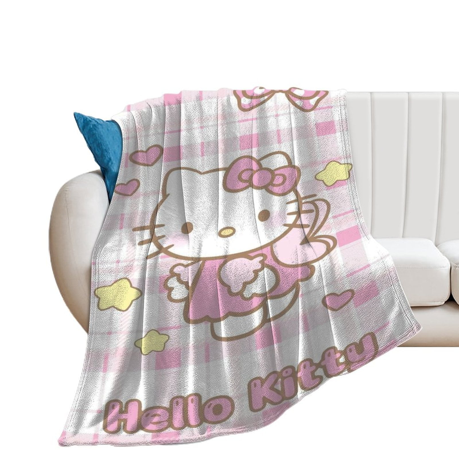 HELLO KITTY Throw Blanket Cute Flannel Anime for Girls Boys Men Women ...