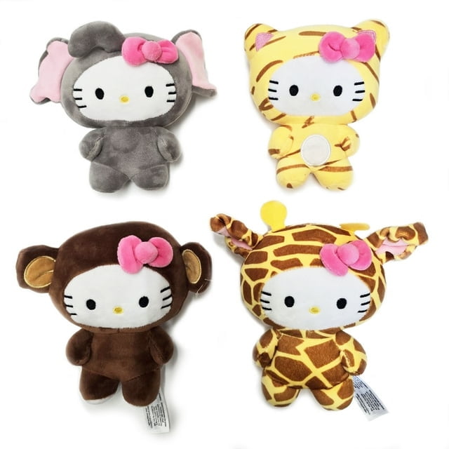 HELLO KITTY WITH ANIMAL COSTUMES 10 INCH PLUSH ASST - Set of 4 Tiger ...
