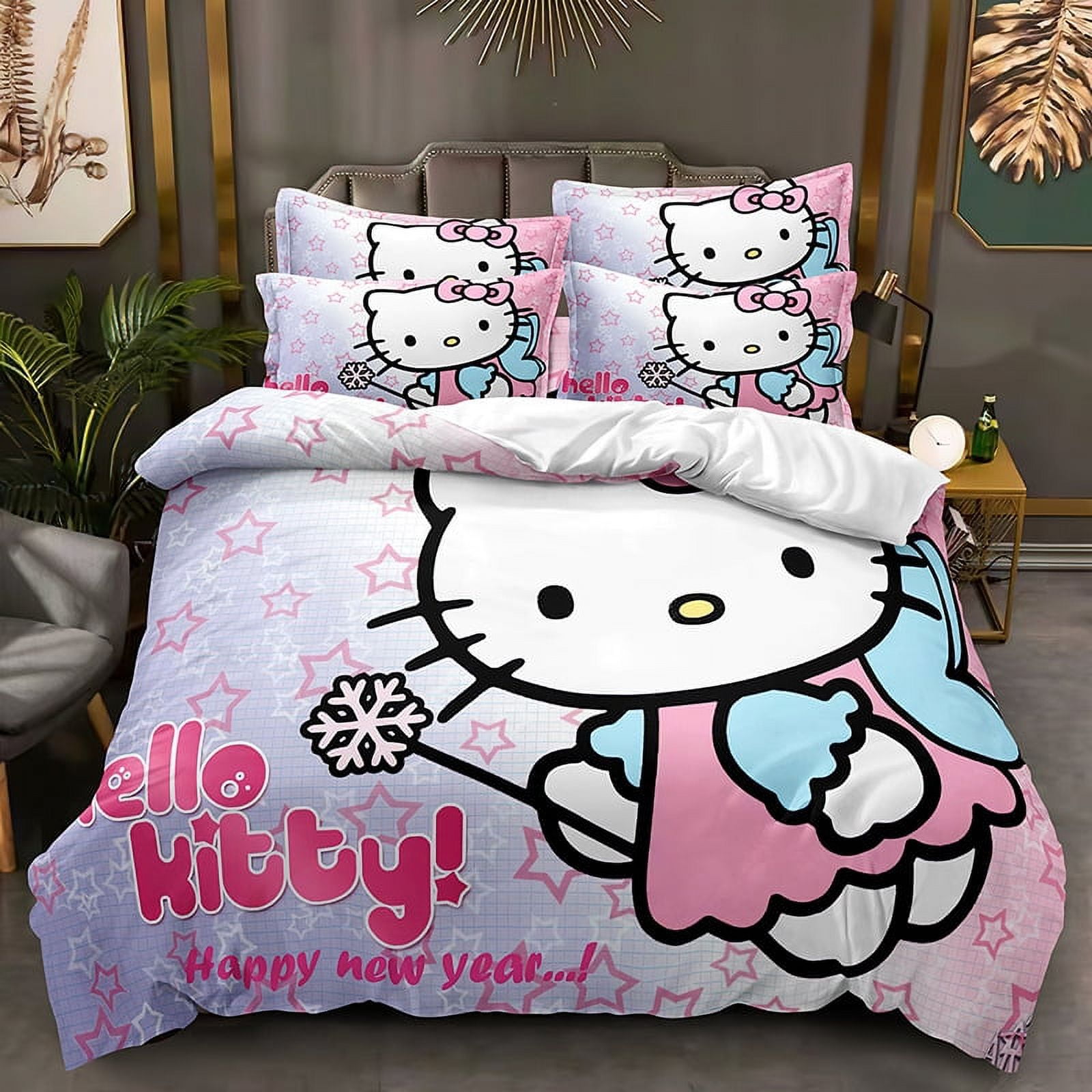 HELLO KITTY bedding set cartoon three-piece set, cute three-piece ...