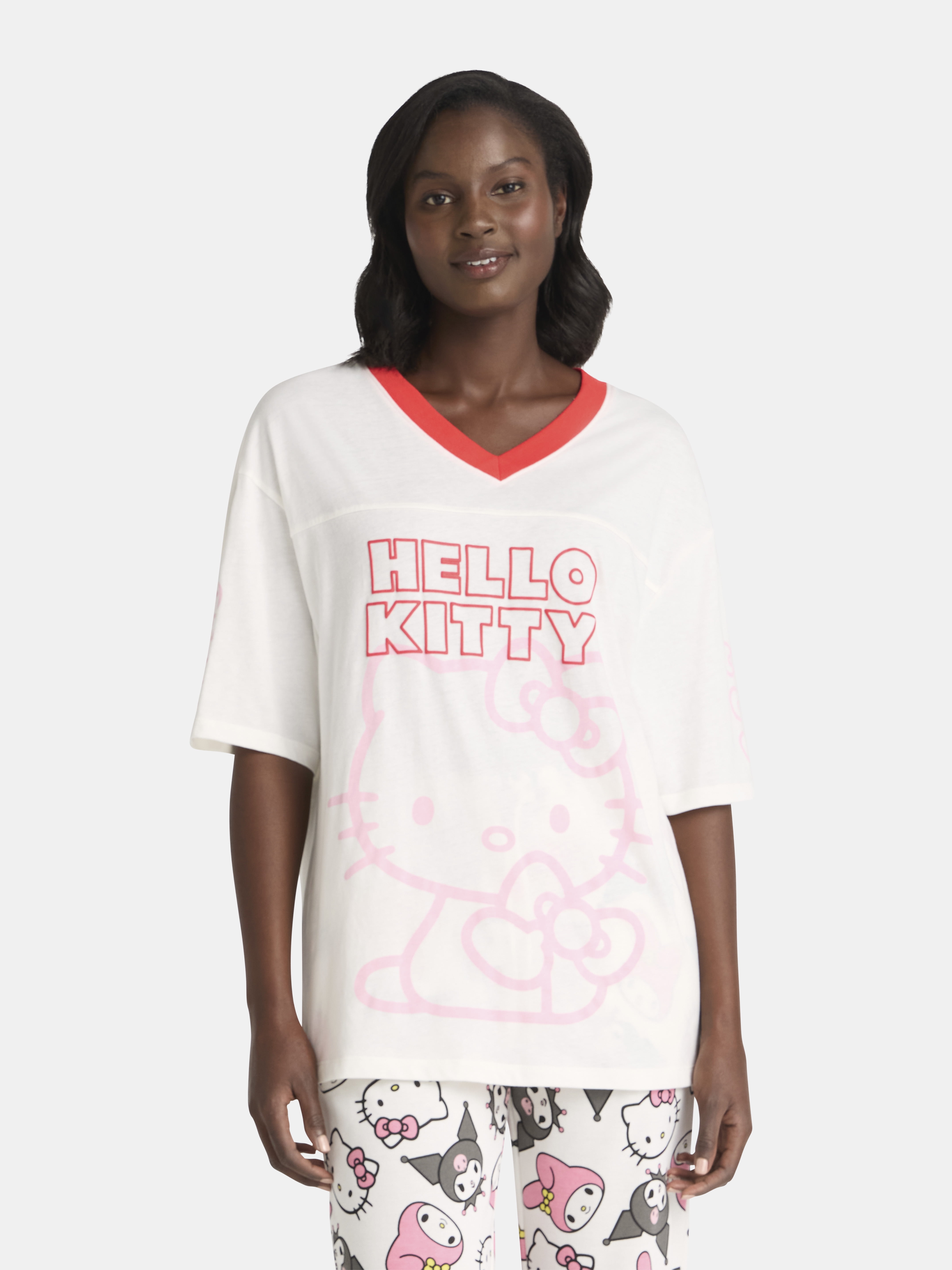 Hello Kitty Women's Football Tee with Short Sleeves, Sizes XXS-2XL ...