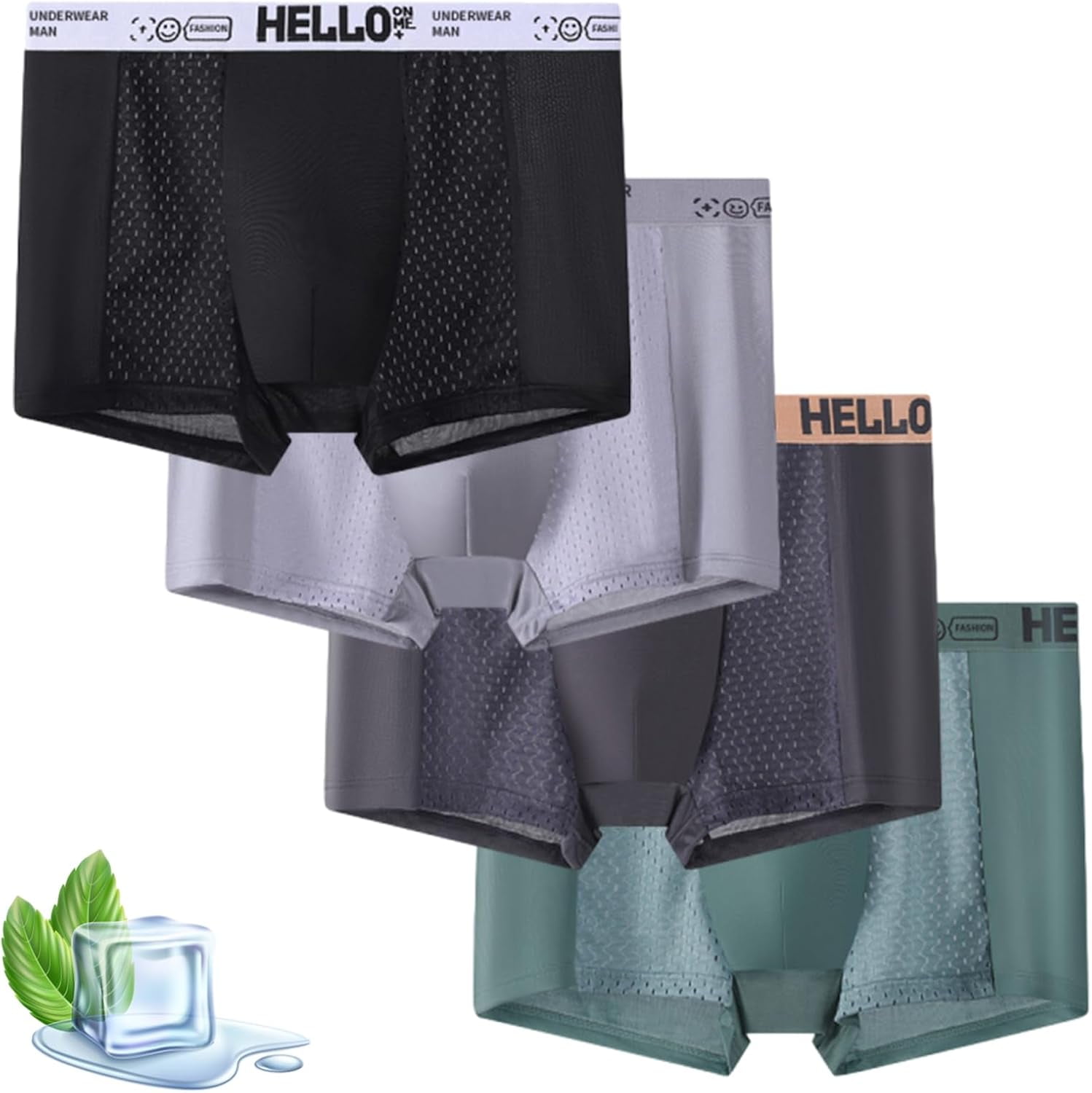 HELLO Underwear for Men, Hello Mesh Mens Underwear, Low Rise Boxer ...