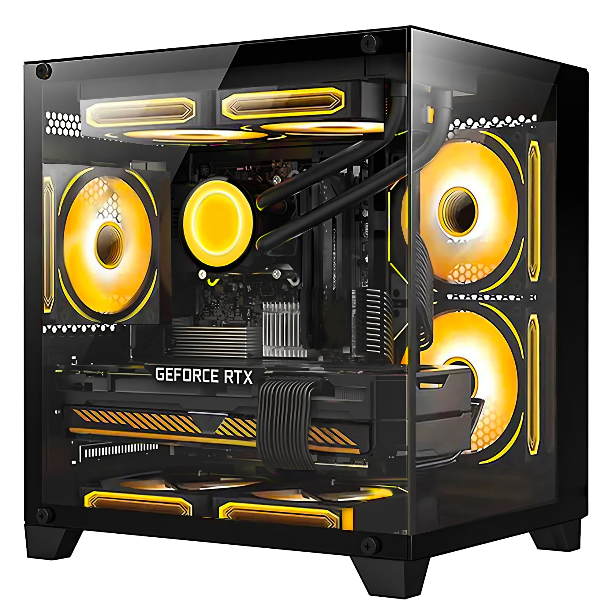 HELLOLAND Gaming PC -AMD Ryzen 7 5700G 3.8 GHz- RX 6500XT 4GB-16GB DDR4 ...