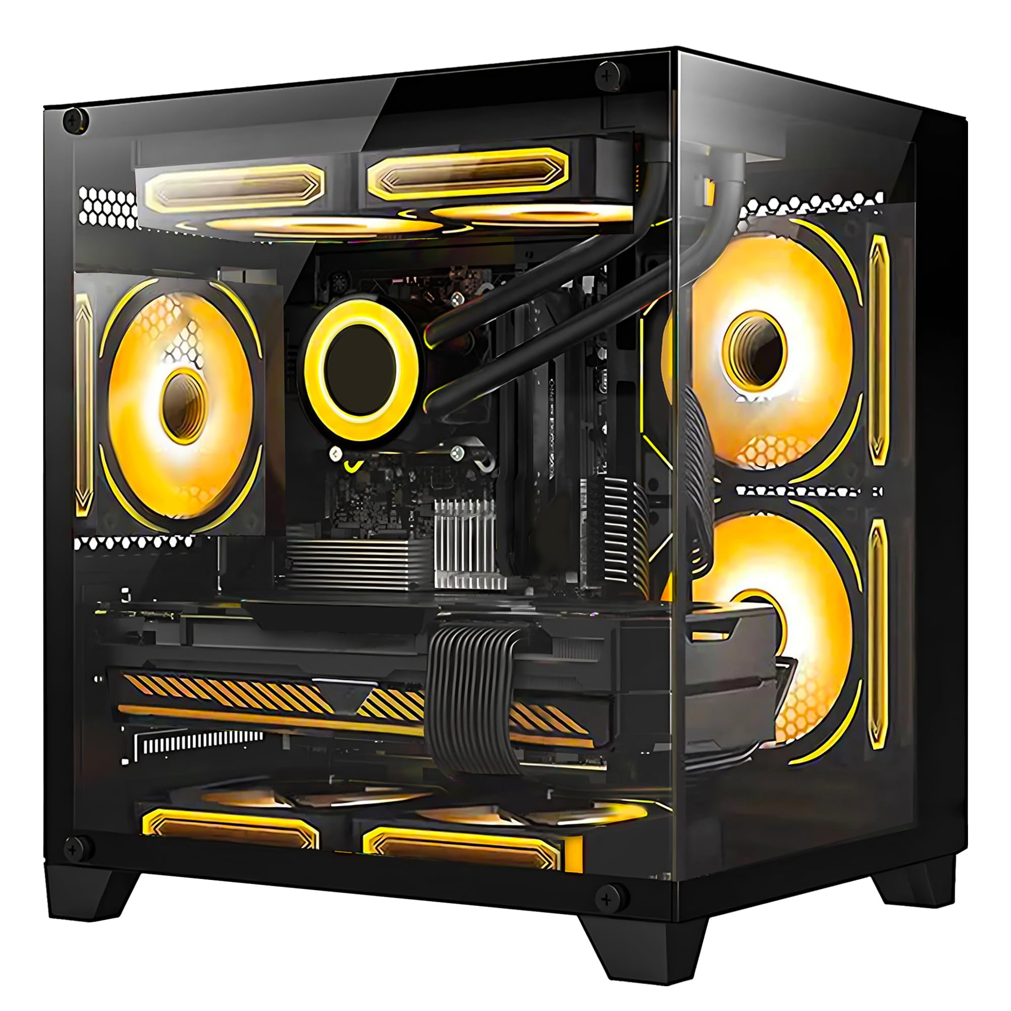 HELLOLAND Gaming PC Desktop - AMD Ryzen 5 5500 3.6 GHz - Intel Arc B580 ...