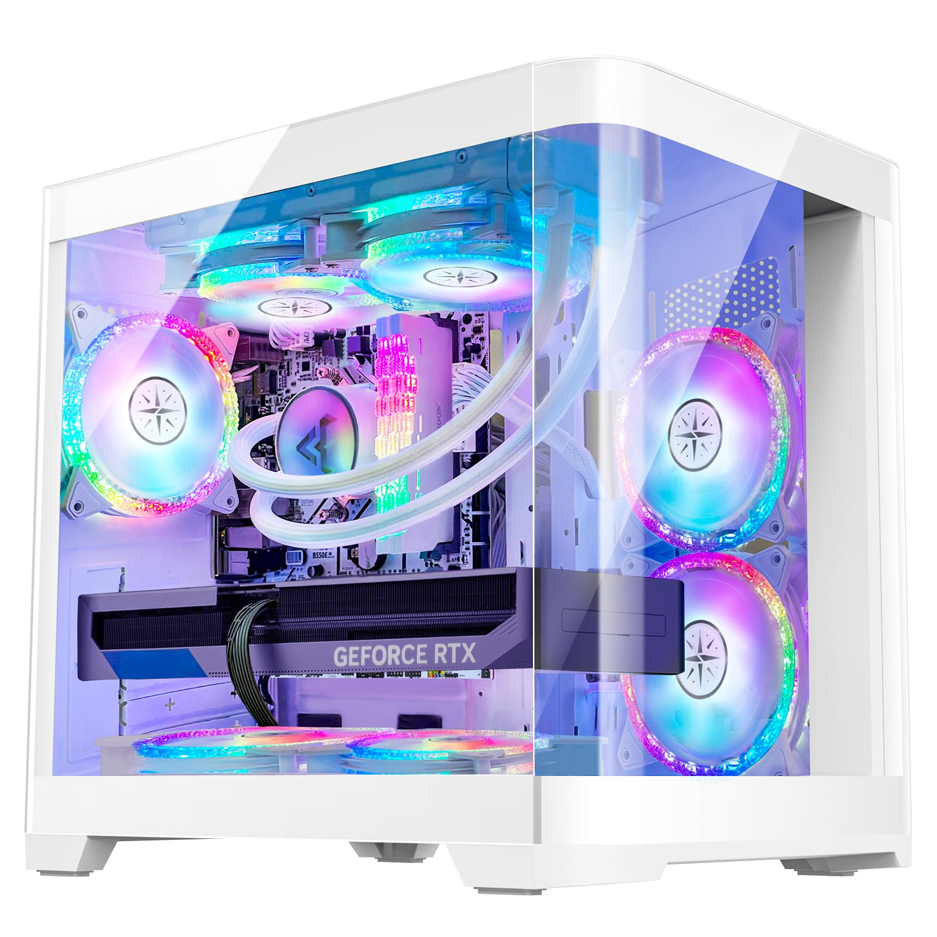 HELLOLAND Poseidon Gaming Desktop PC - AMD Ryzen 7 5700X 8-Core 3.4GHz ...