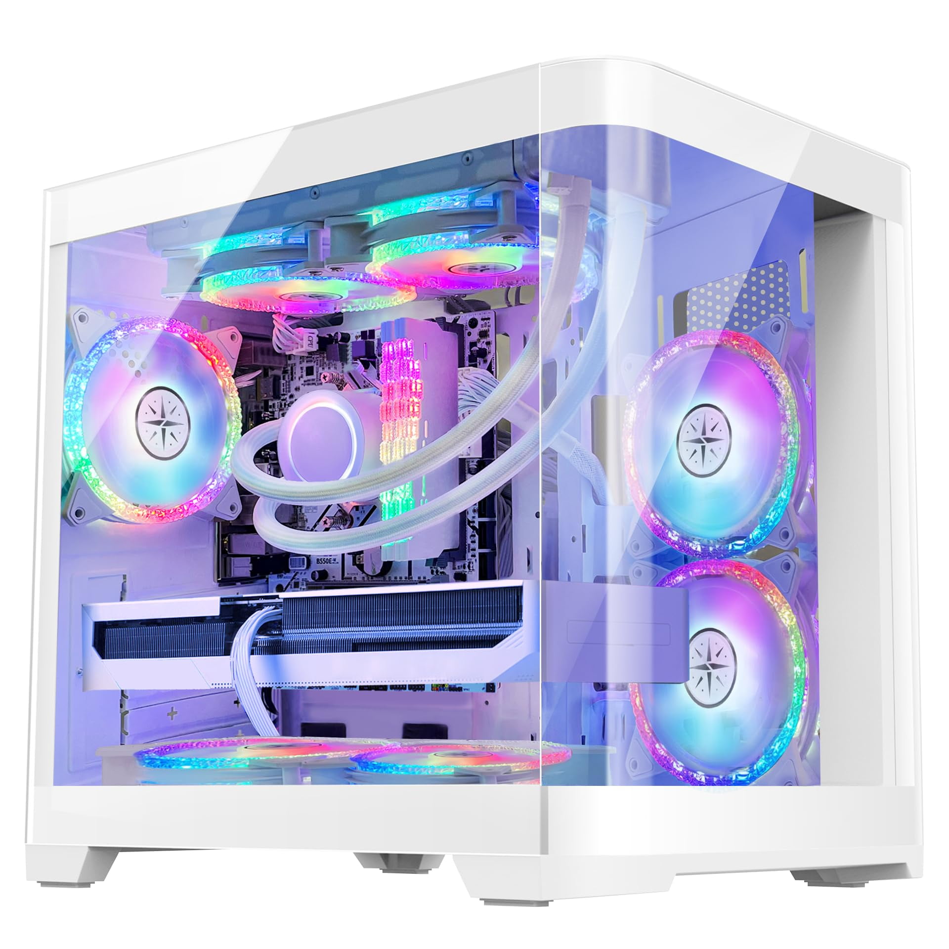 HELLOLAND Poseidon Gaming PC Desktop RTX 5070 12GB - AMD Ryzen 7 5700G ...
