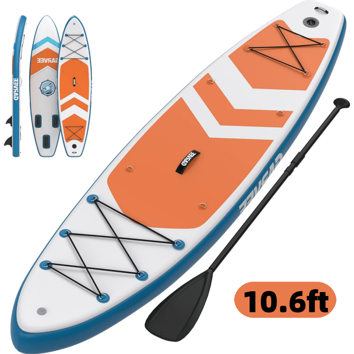 HELLONE 10.6ft Inflatable Stand Up Paddle Board with Non-Slip EVA Deck ...