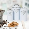Kazozobi White Kitchen Canisters Set, Airtight Sugar, Flour, Coffee ...