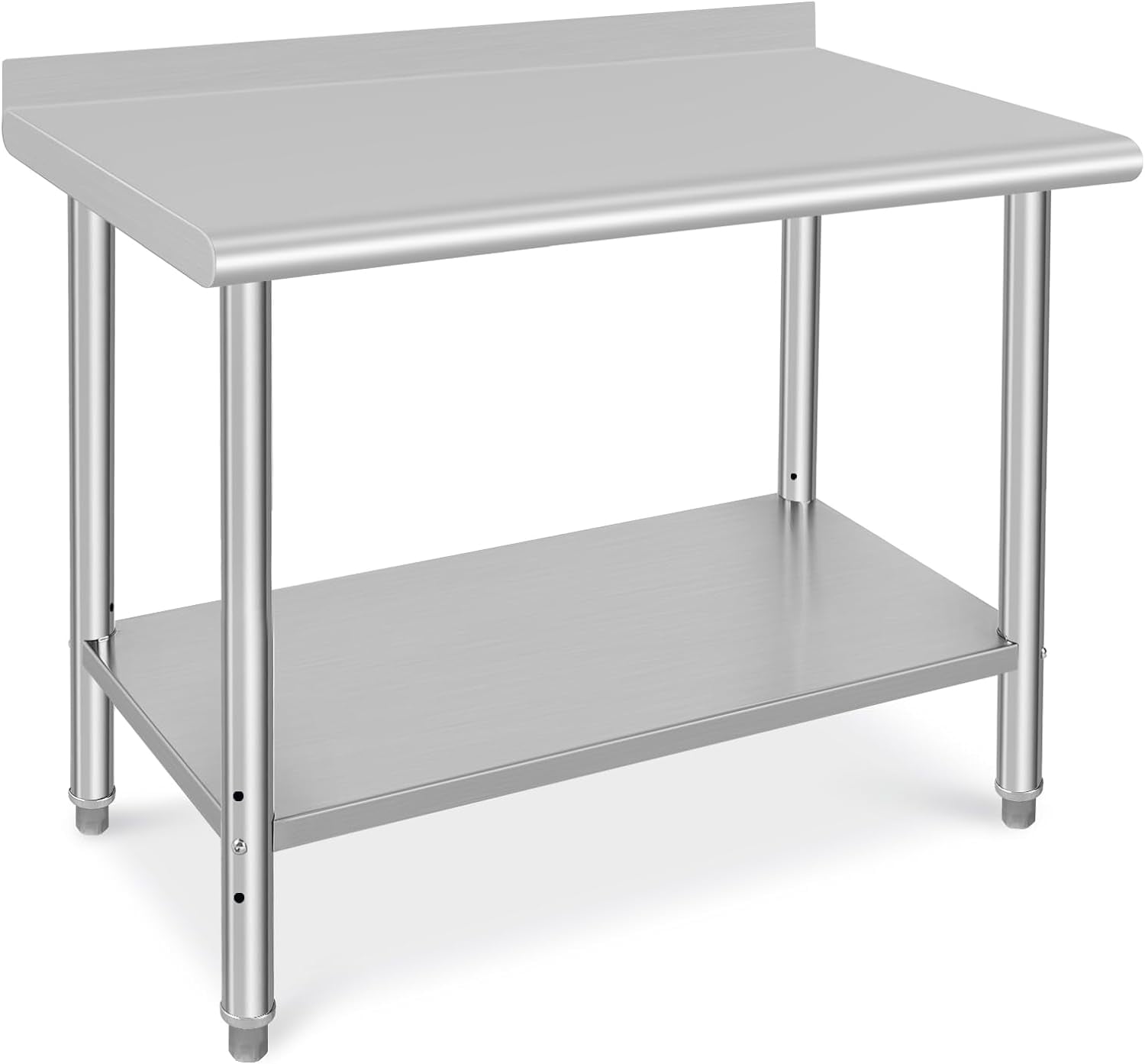 HELLONE Stainless Steel Table 48 x 24 Inch, Commercial Heavy Duty Prep ...