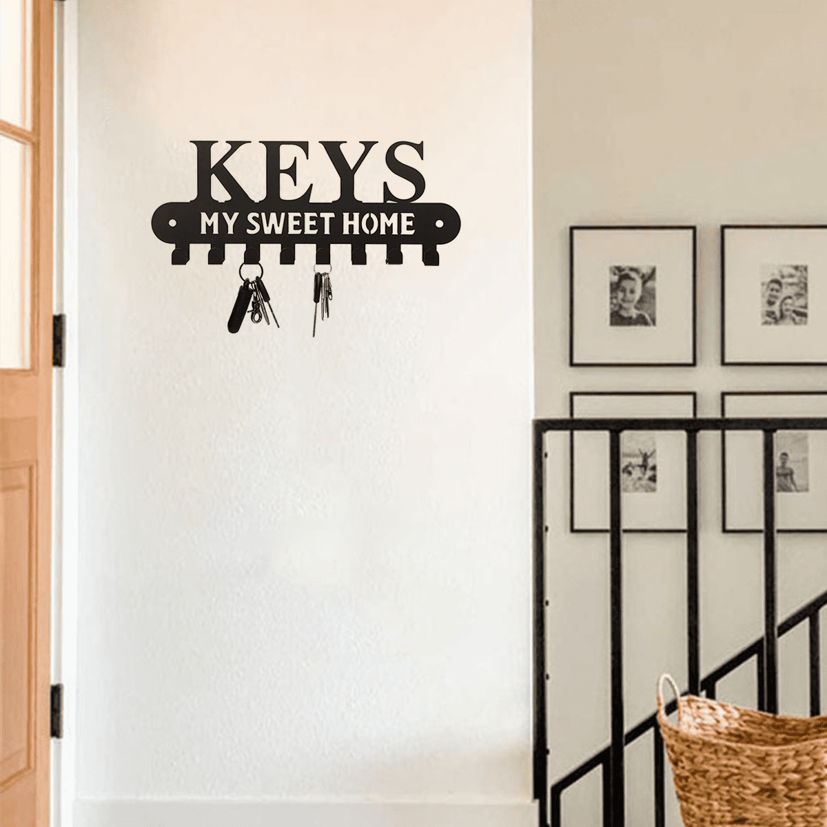 HELLOYOUNG 10.24 inch key Iron Art Painting Metal Wall Art Classic ...