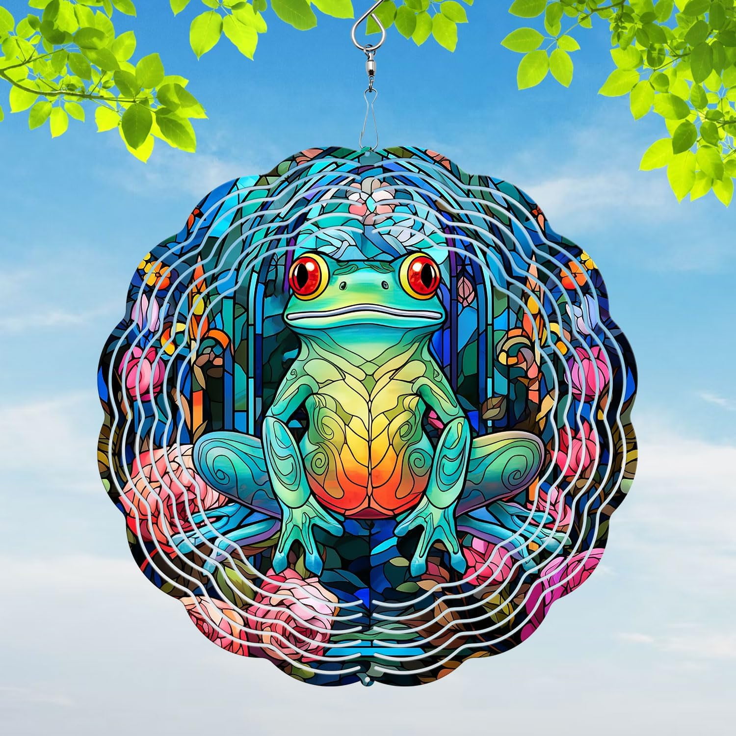 HELLOYOUNG 10inch 3D Rooster Wind Spinner - Metal Kinetic Outdoor Decor ...