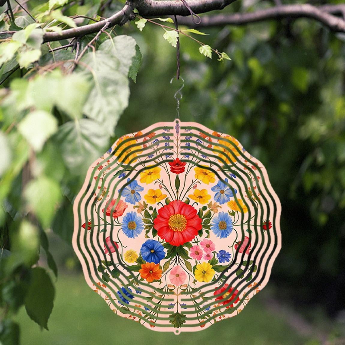 HELLOYOUNG 10inch Hanging Wind Chime with 360 Hook for Outdoor Garden ...