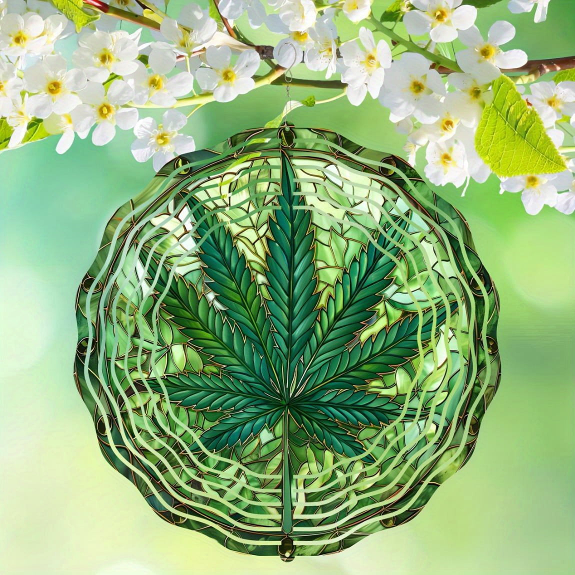 HELLOYOUNG 10inch Metal Leaf Tube Wind Chime Flat Design with Dynamic ...