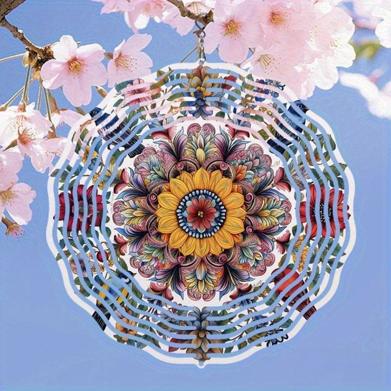 HELLOYOUNG 10inch Metal Wind Spinner Art - Elegant Windmill with ...