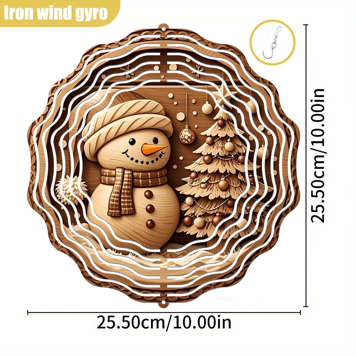 HELLOYOUNG 10inch Snowman and Christmas Tree Carving Pattern Creative ...