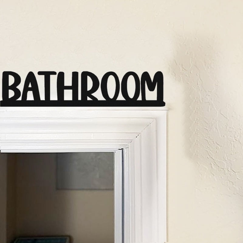 HELLOYOUNG 11.14 - Inch Classic Metal Bathroom Sign Wall Decor Elegant ...