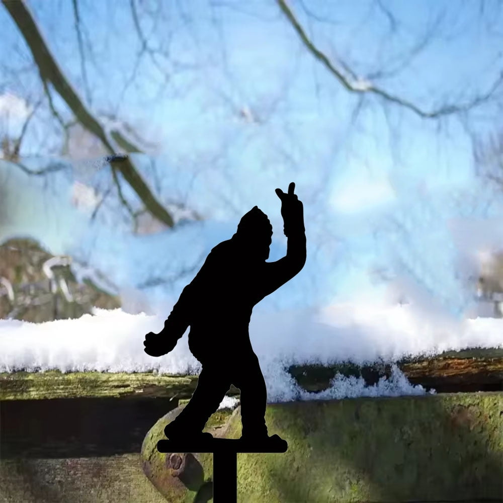 HELLOYOUNG 11.81 - Inch Sasquatch Scissorhands Iron Art Stakes Metal ...