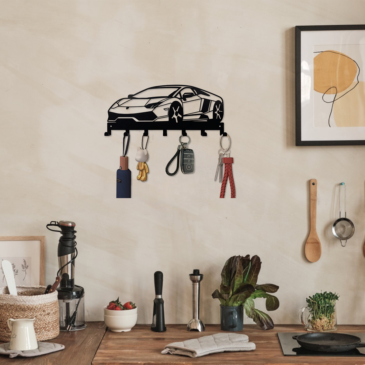 HELLOYOUNG 12 inch race car Iron Hanging hook Metal Home Decorative ...