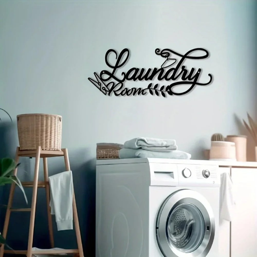 HELLOYOUNG 15- Inch Vintage "LAUNDRY Room" Metal Sign - Durable Wall ...