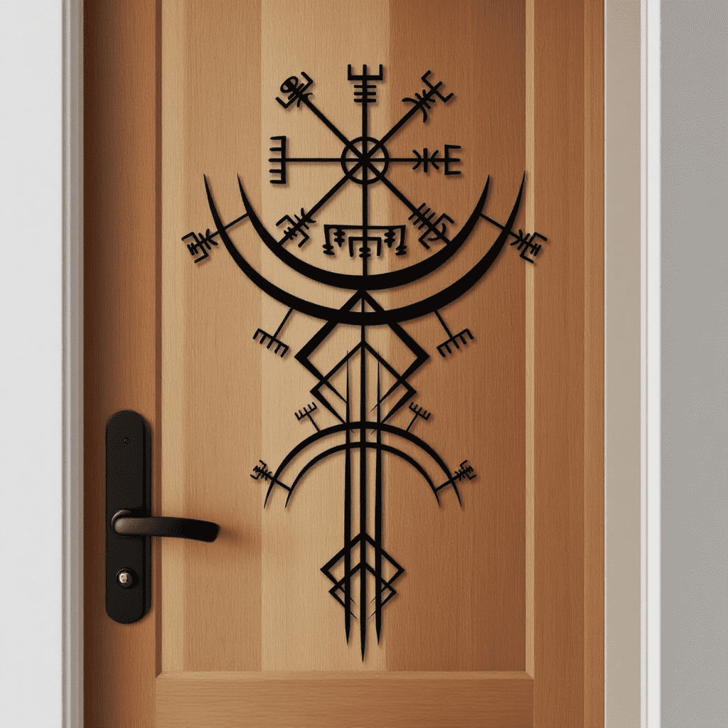 HELLOYOUNG 16.1 Inch Versatile Viking Rune Decor – Large Unique Metal ...