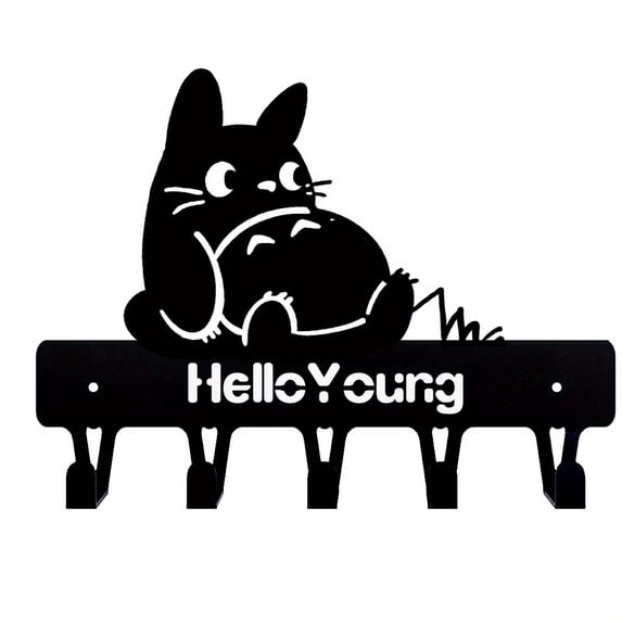 HELLOYOUNG 1pc Wrought Iron Wall Hooks, Heavy Duty Coat Hanger Key ...