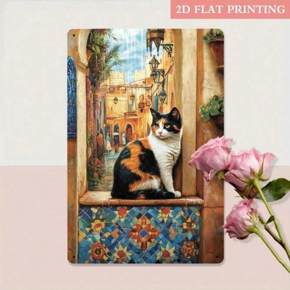 HELLOYOUNG 8x12 Inch Mediterranean Vintage Metal Wall Sign Retro Iron ...