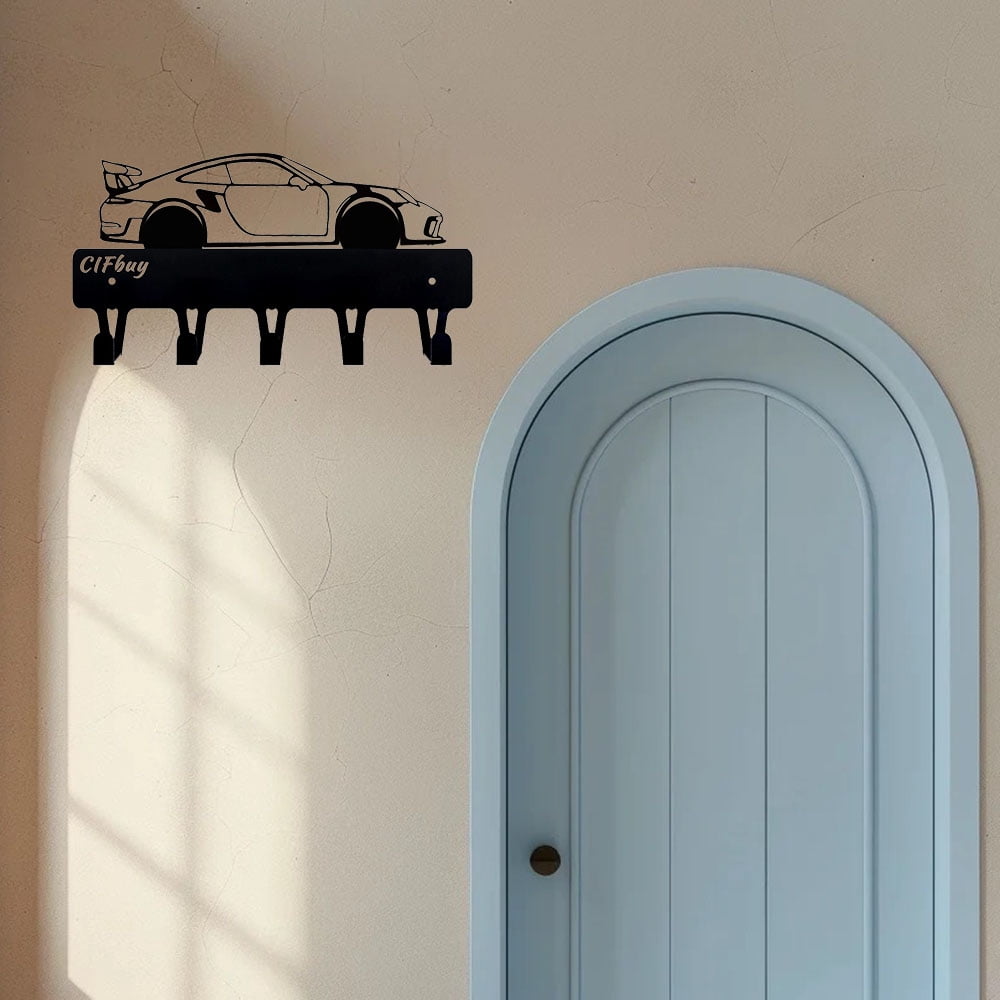 HELLOYOUNG 9.8 inch car iron Art Hanging hook Metal Wall Decoration ...