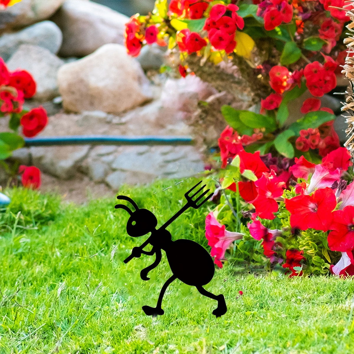 HELLOYOUNG 9.84 inch Ants at work Iron hook Metal Outdoor Decorations ...