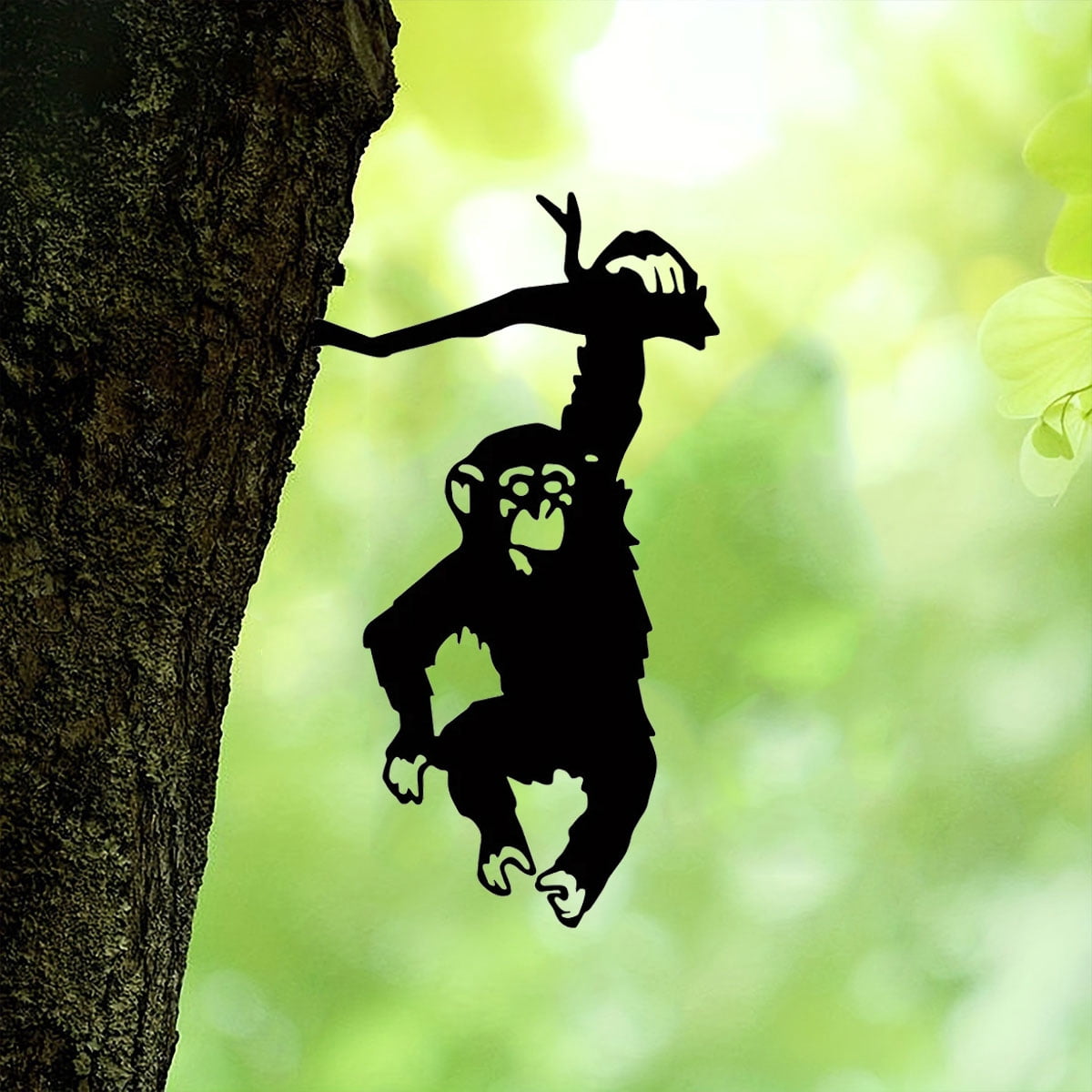 HELLOYOUNG 9.84 inch Monkey Iron Art Hanging Painting Metal Wall ...