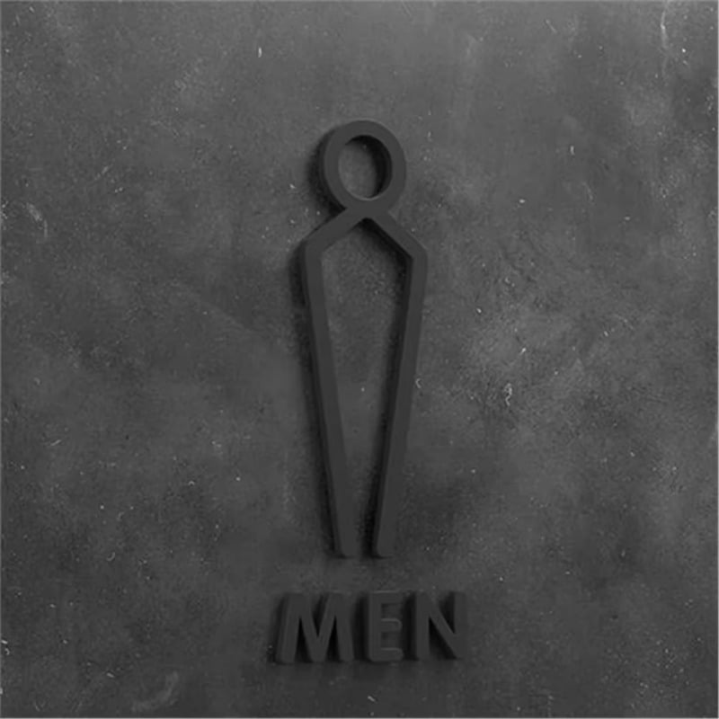 HELLOYOUNG Acrylic Bathroom Sign, Exquisite 2D Arrow Toilet Door Wall ...