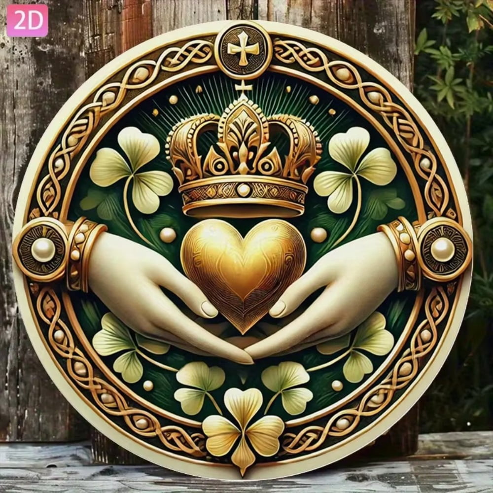 HELLOYOUNG Celtic Tin Sign Claddagh Knot Retro Metal Wall Decor for ...