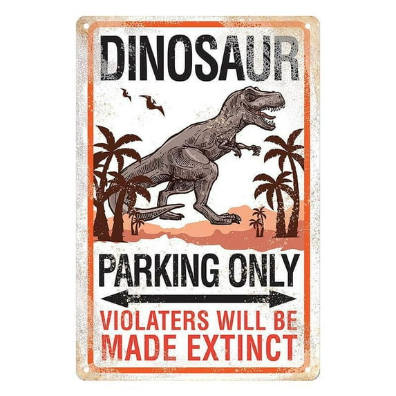 HELLOYOUNG Dinosaur Wall Decor – Vintage Metal Tin Sign by Palette&Wall ...