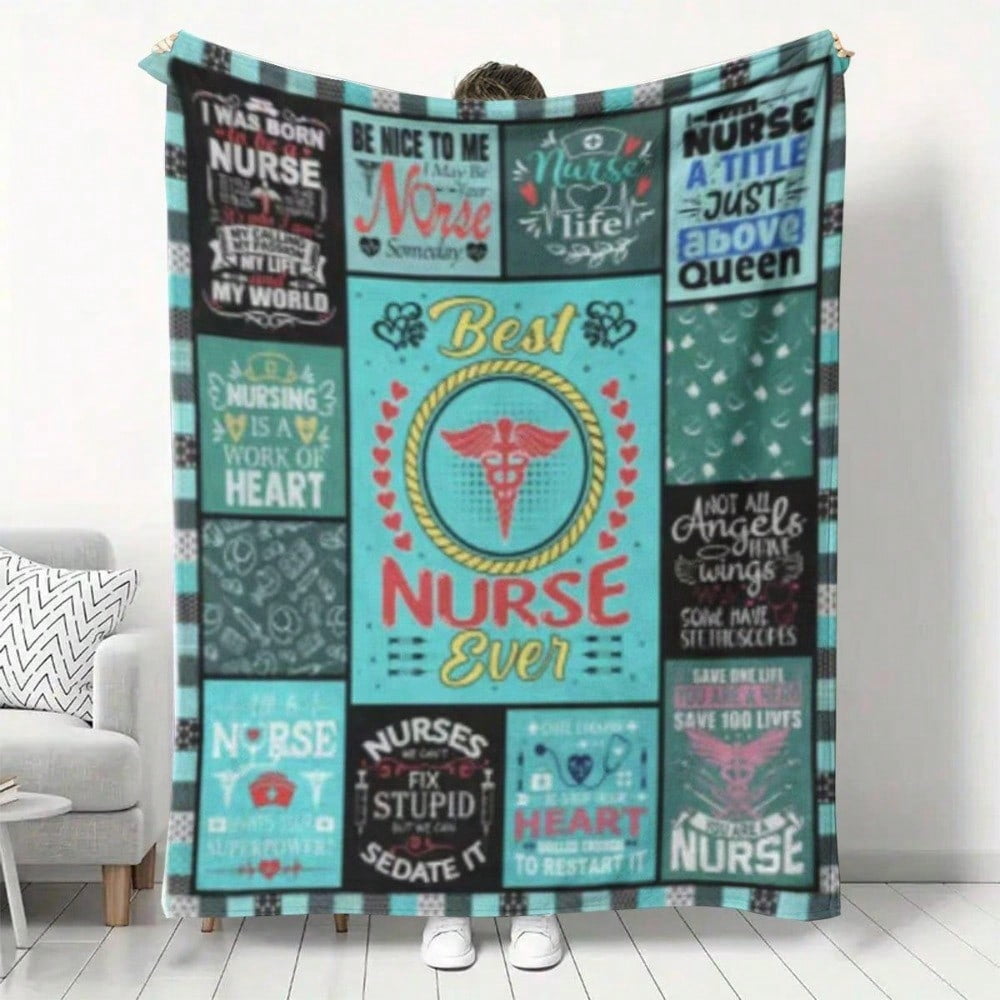 HELLOYOUNG Flannel Throw Blanket Quilted Bedspread, Soft Cozy Asian ...