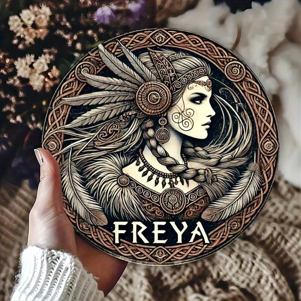 HELLOYOUNG Freya Viking Norse Mythology Metal Tin Sign Retro Wall Art ...