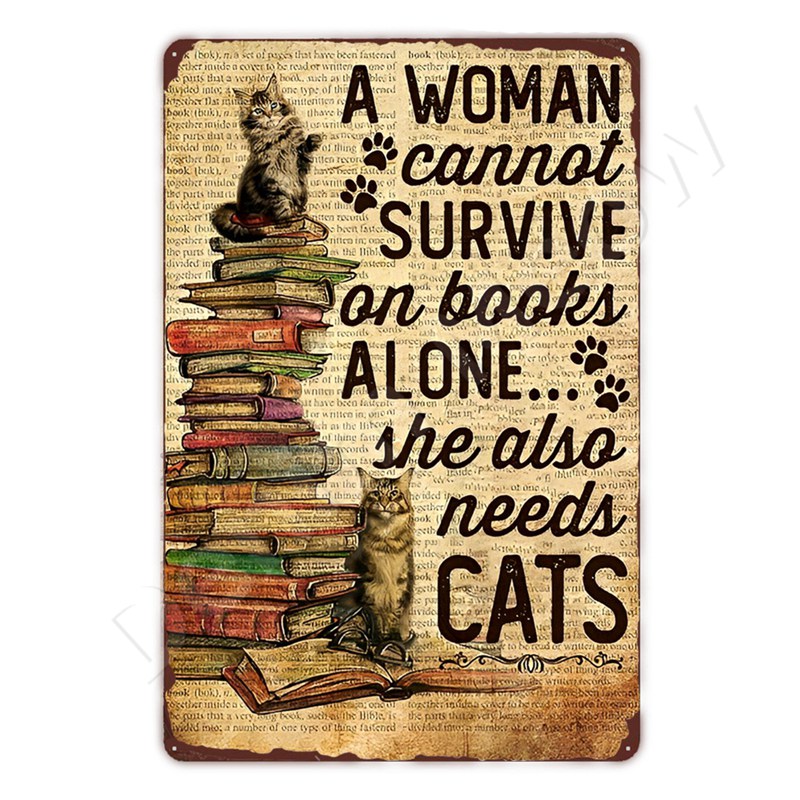 HELLOYOUNG Funny Cat Halloween Vintage Tin Sign - Smoke Catnip Metal ...