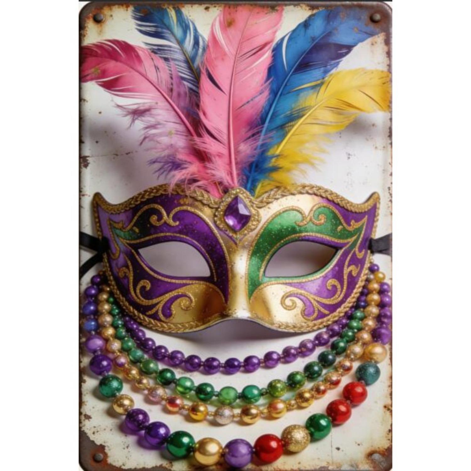 HELLOYOUNG Funny Mardi Gras Let Them Eat King Cake Signs Wall Decor ...