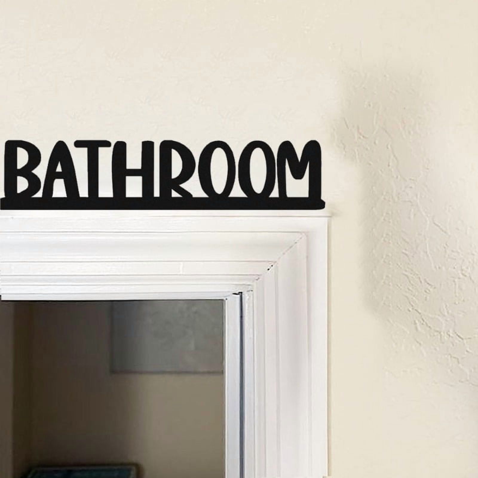 HELLOYOUNG Iron Wall Decor - Bathroom Sign with Letter Graphic, Home ...