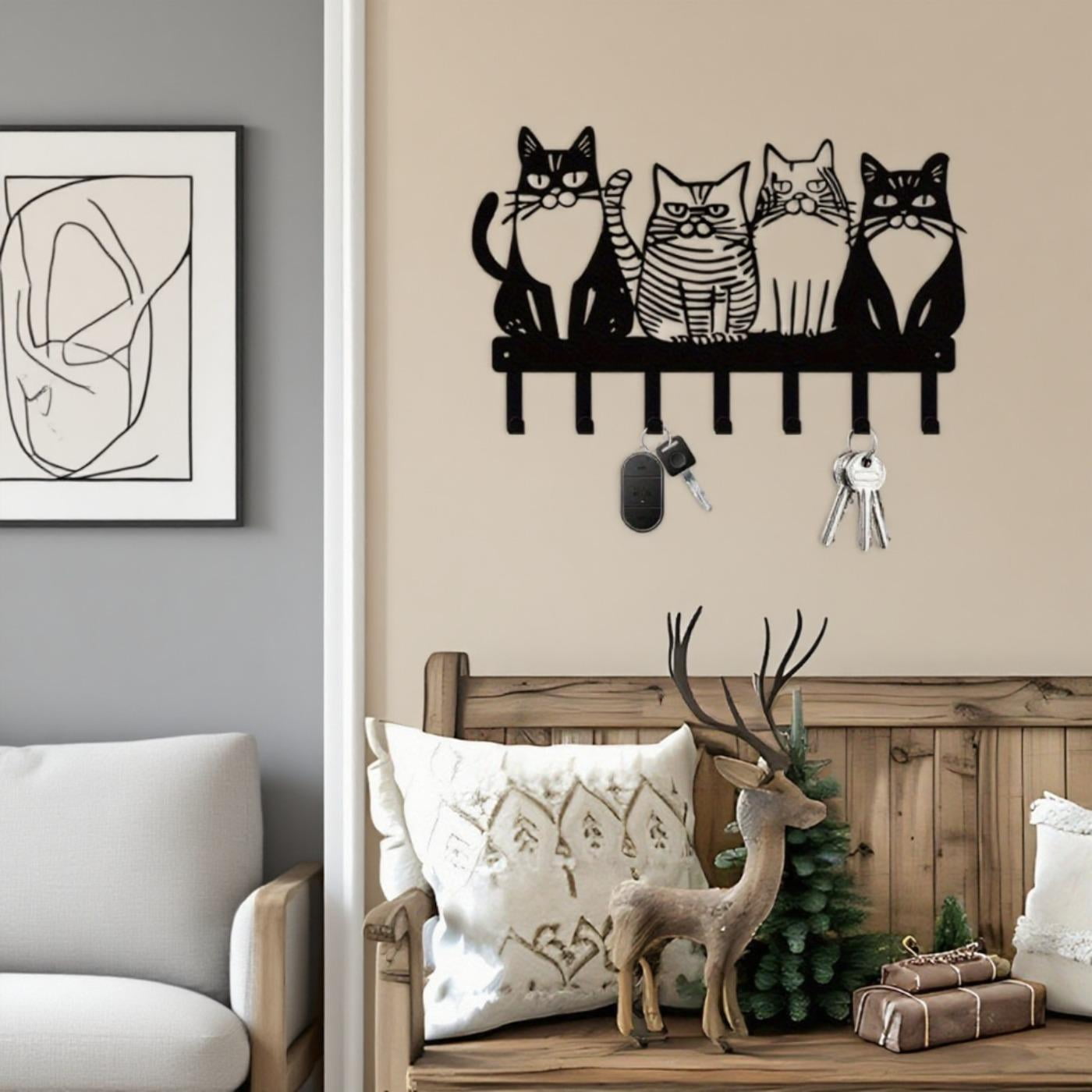 HELLOYOUNG Iron Wall Hooks, Heavy Duty Wall Hangers for Keys Kitchen ...