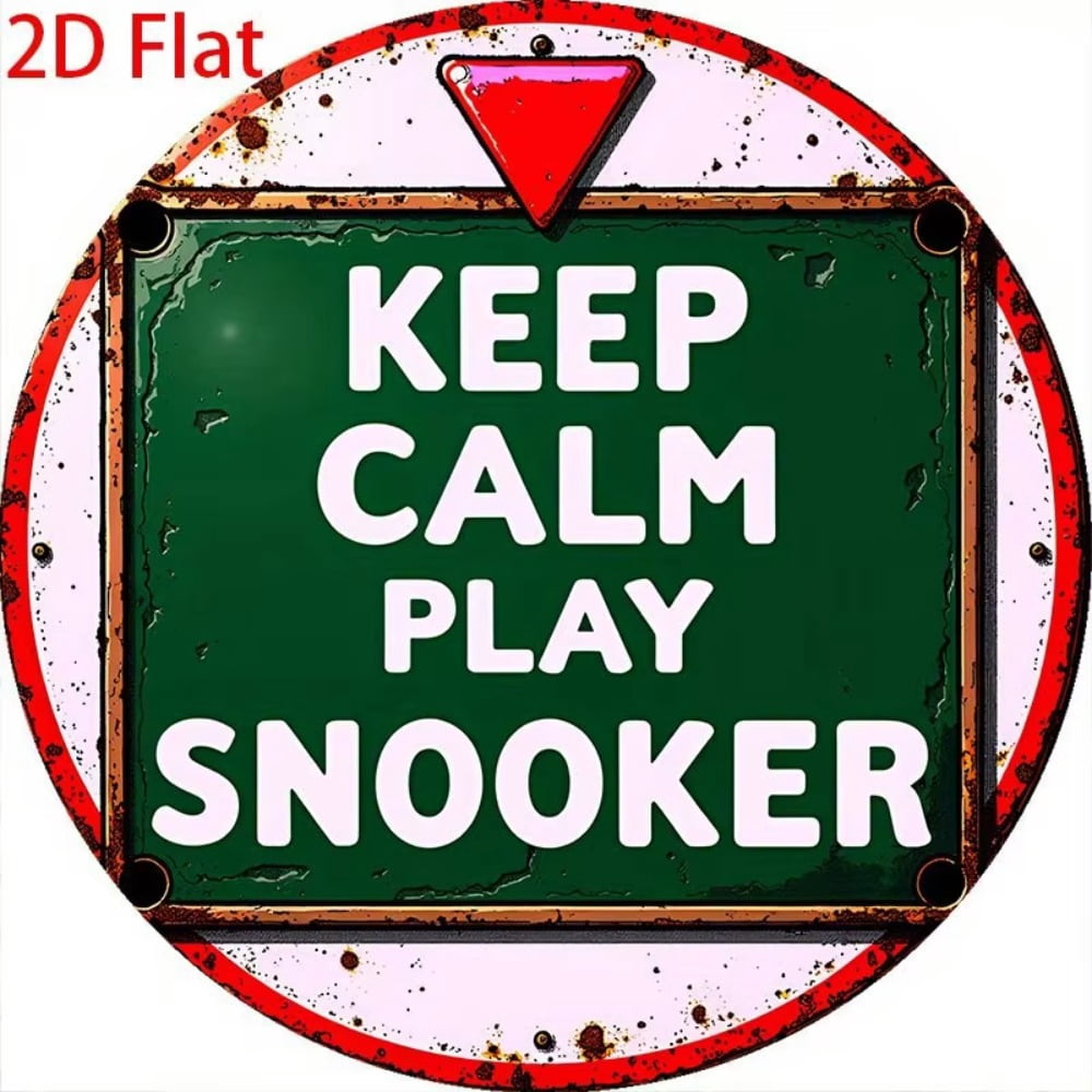 HELLOYOUNG Keep Calm Play Snooker 8x8 Inch Metal Tin Sign, Vintage ...