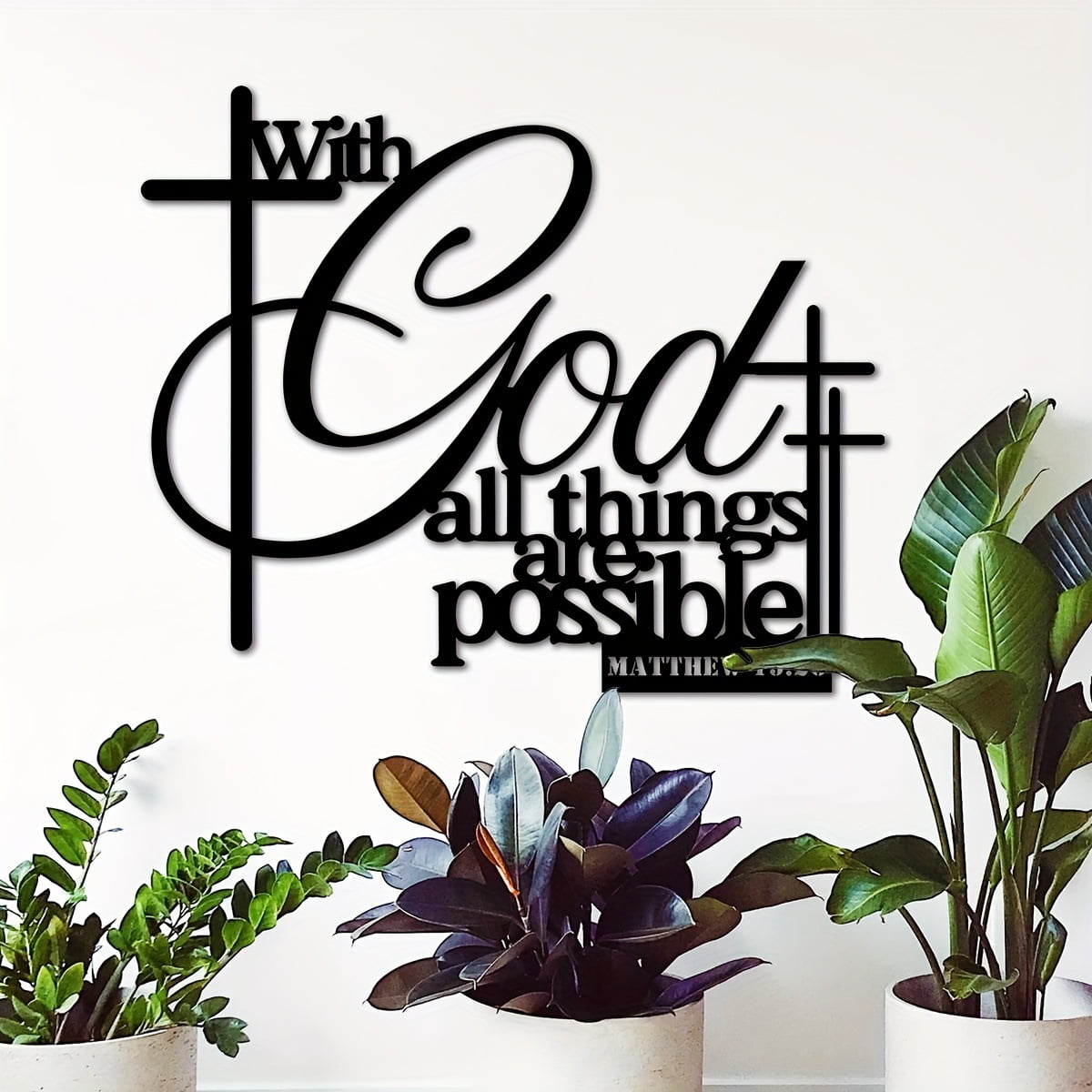 HELLOYOUNG Metal Jesus Wall Art with Cross - Horizontally Oriented ...