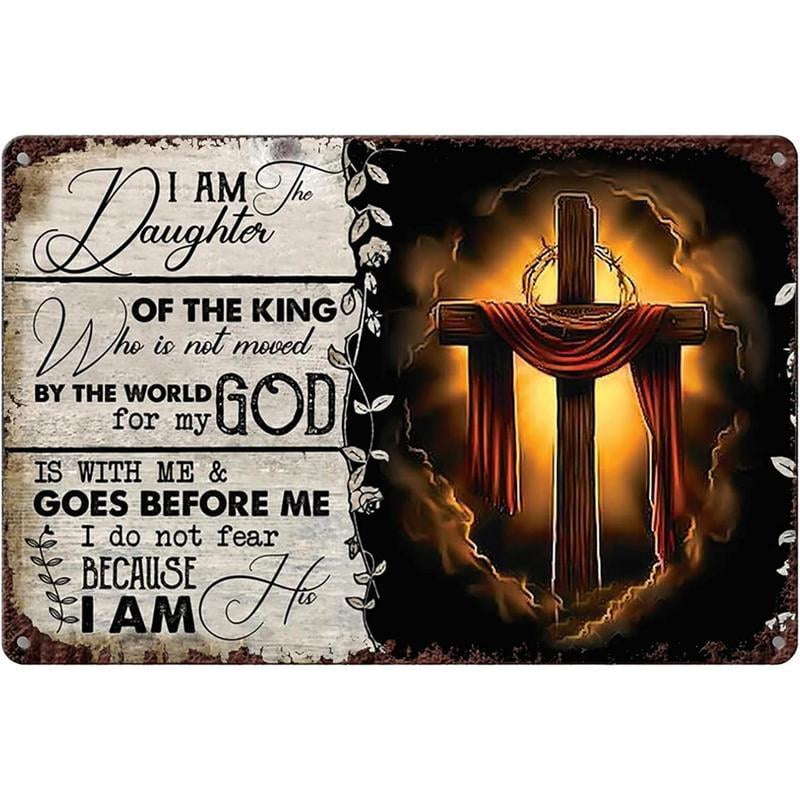 HELLOYOUNG Metal Signs Vintage Cafes I Am Daughter Of The King By The ...