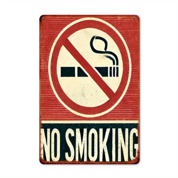 HELLOYOUNG No Smoking Sign Metal Wall Decor 8x12 Inch Vintage Rustic ...