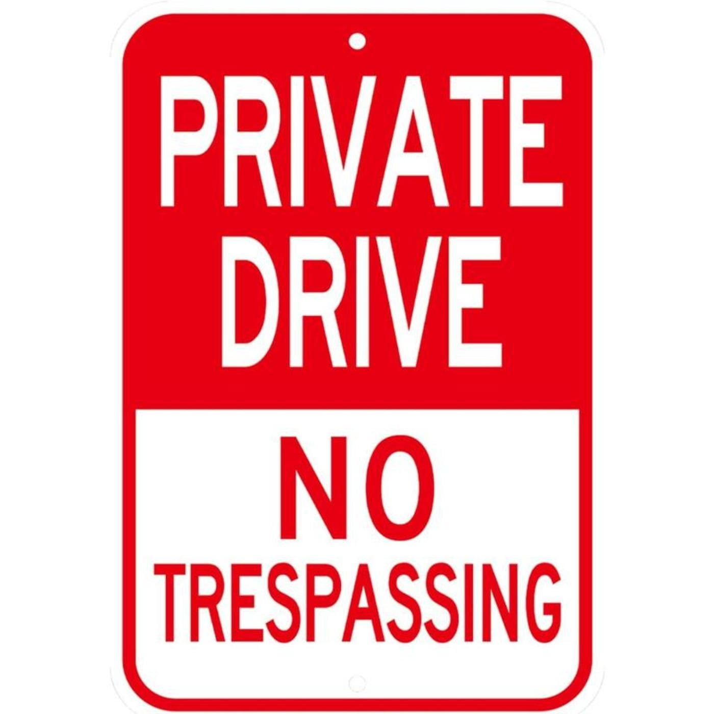 HELLOYOUNG Private Driveway Sign, (1 PC) Private Drive No Trespassing ...